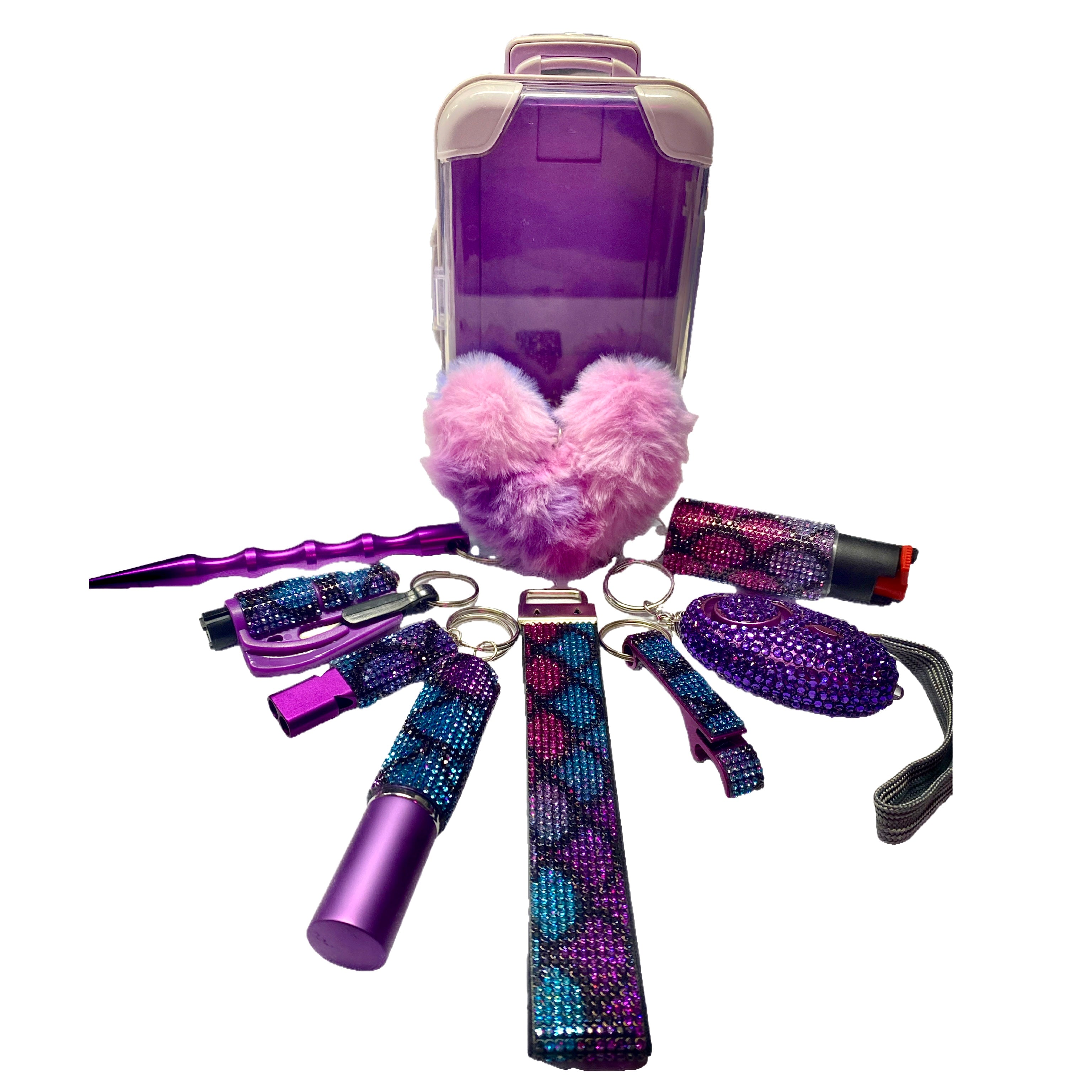 10 Piece Mermaid Bling Self Defense Keychain Set & Accessories ...